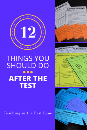 12 Awesome After the Test Activities - Teaching in the Fast Lane